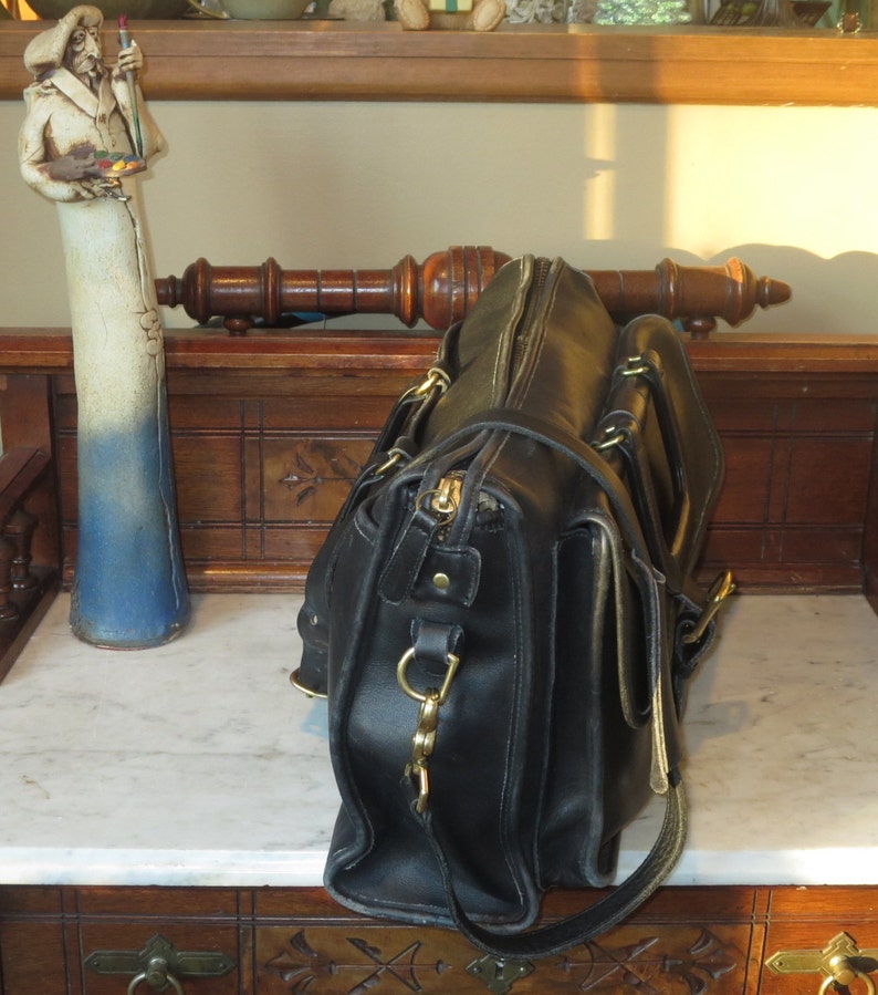 Coach Harrison Multi-compartment Briefcase in Black Leather - Etsy