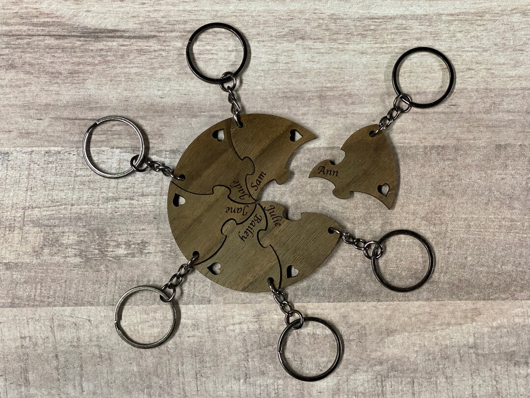 6-piece Best-friend or Sibling - Interlocking Keychains - Etsy