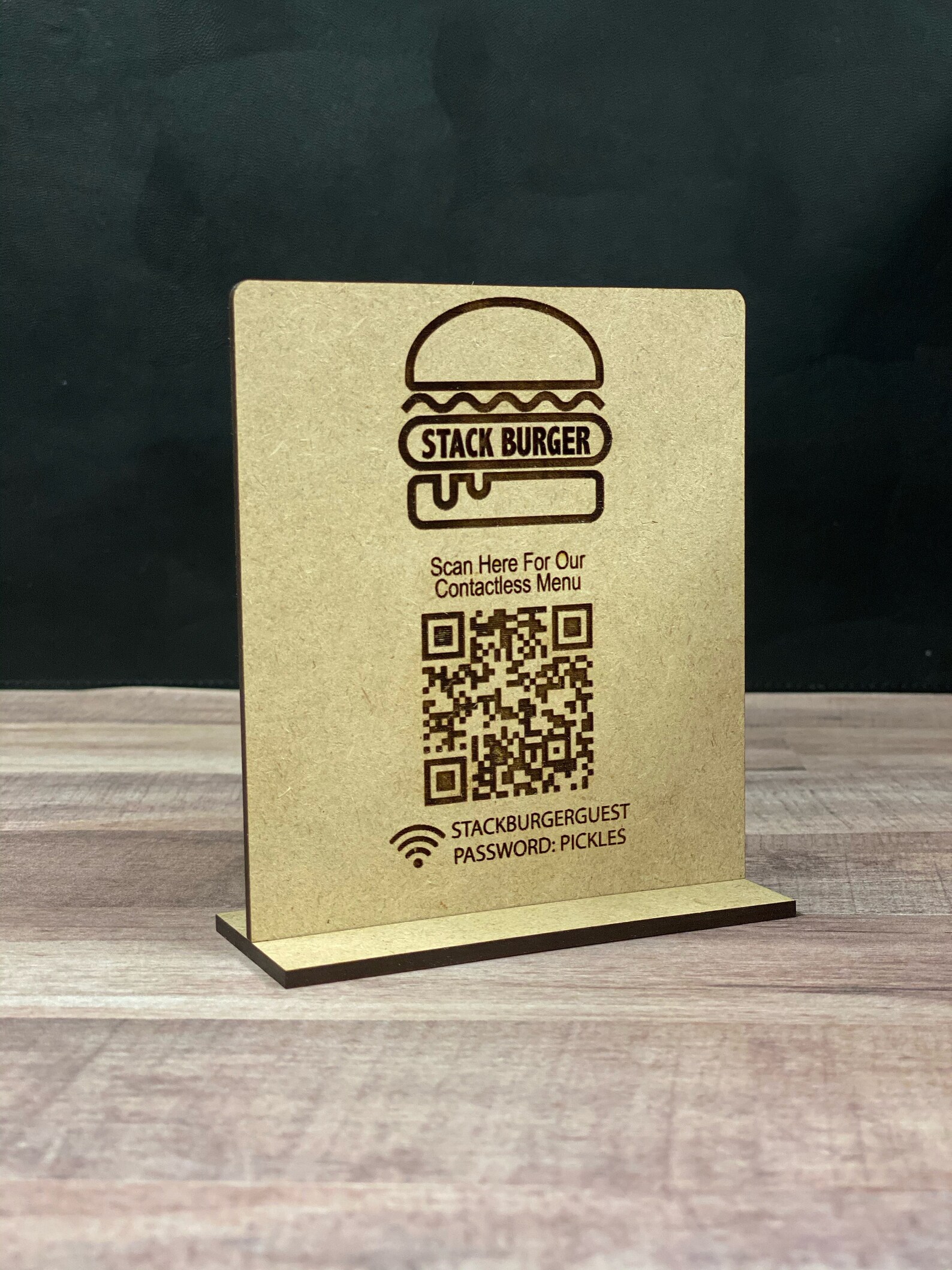 QR Code Placard for Your Digital Menus - Etsy