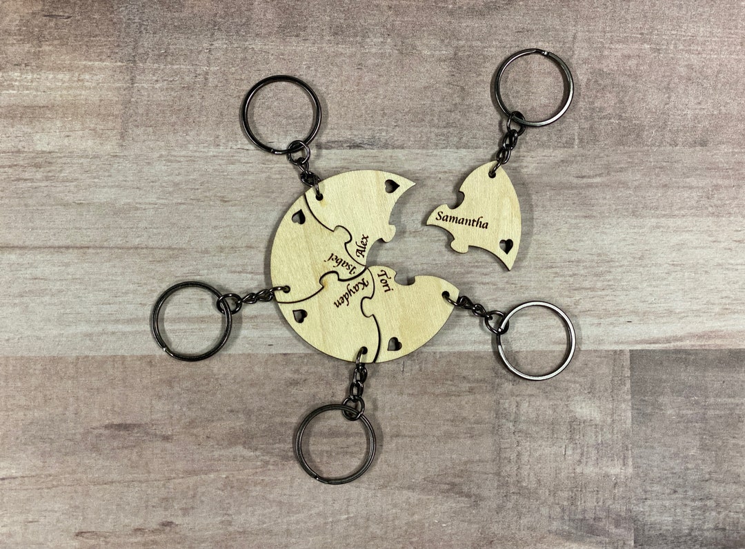 5-piece Best-friend or Sibling - Interlocking Keychains - Etsy