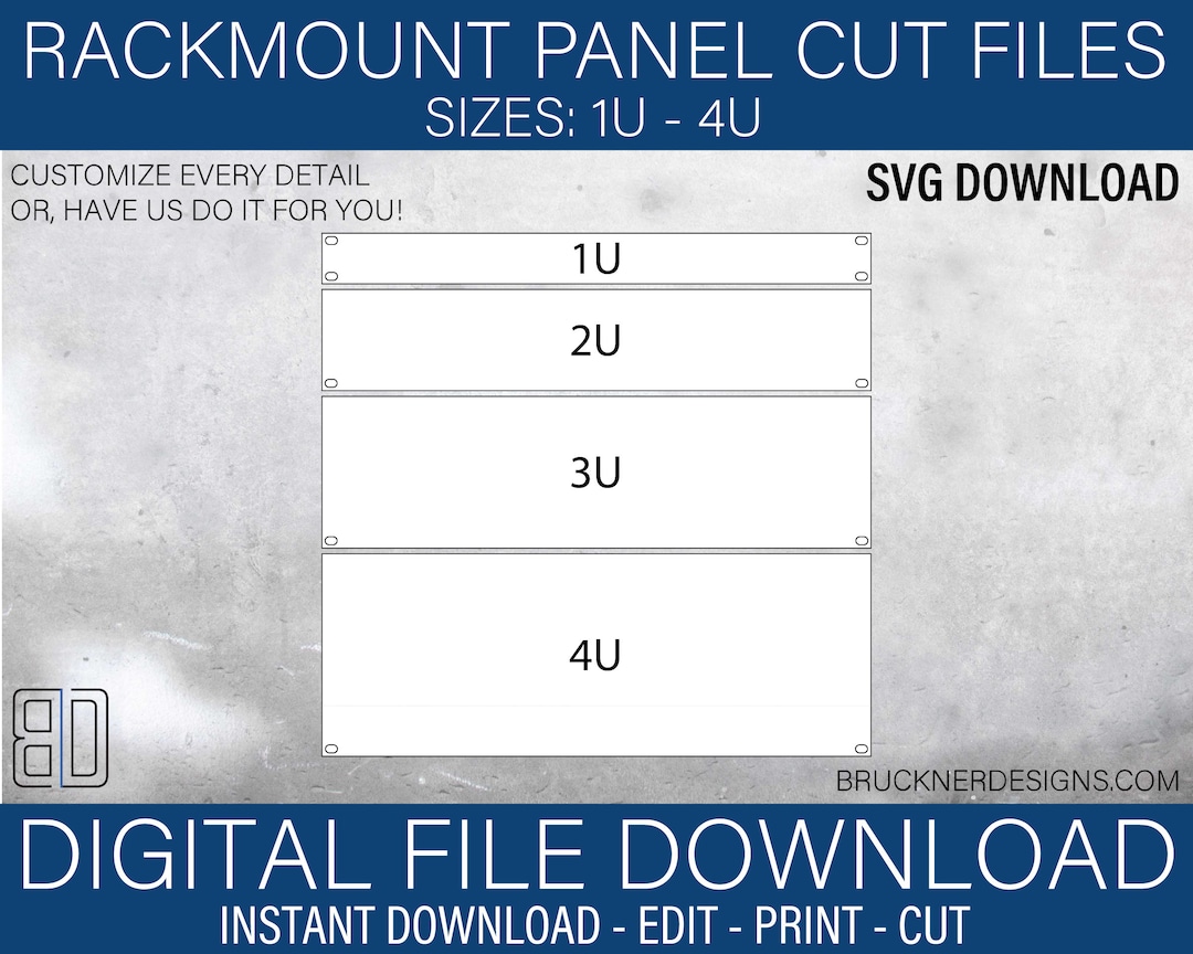 Rackmount Panels (1U - 4U) - SVG File - Digital Download - Etsy