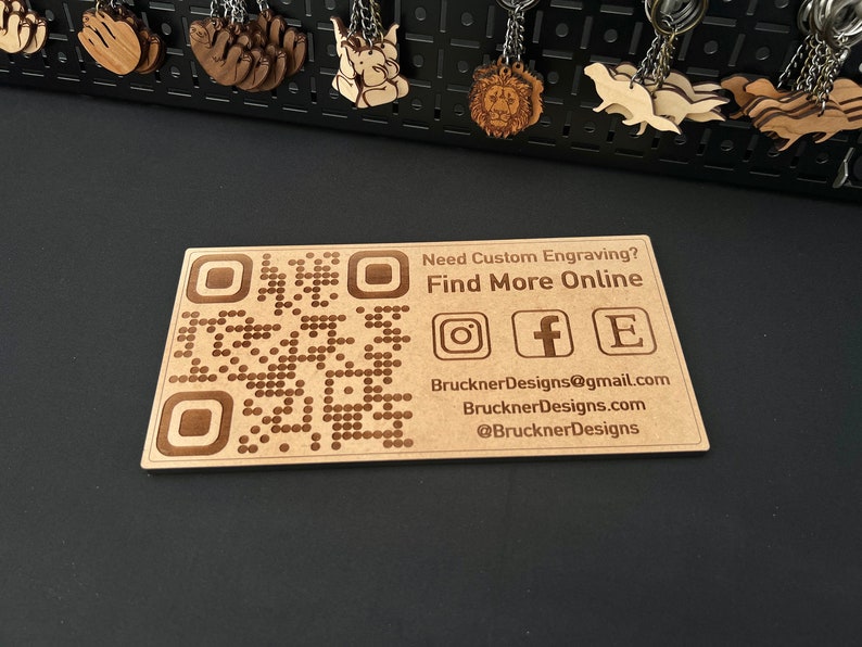 Señales de código QR de madera: mercados, ferias, restaurantes ...