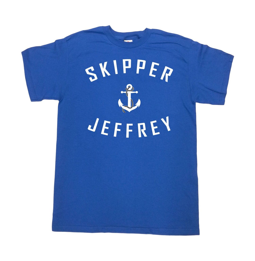 Boat Captain Gift for Skipper Shirt Sailing T Shirt Custom Name Boating ...