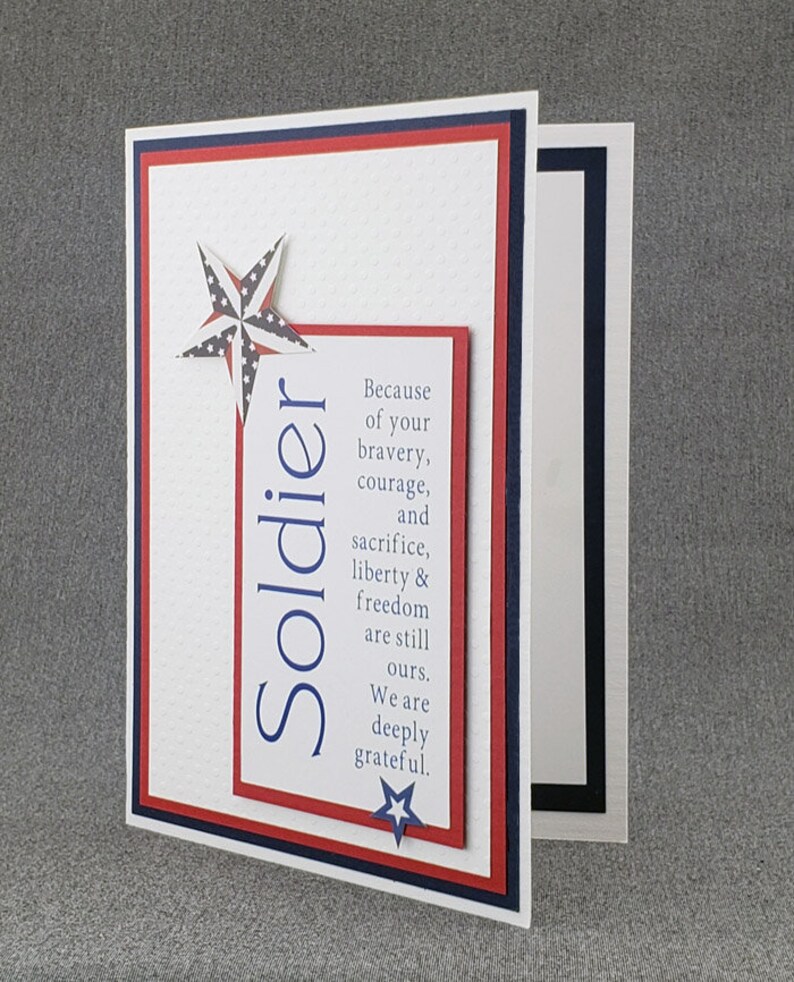 Handmade Soldier Card - Etsy