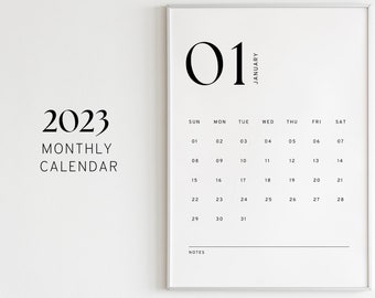 2023 Monday Start Calendar - Etsy