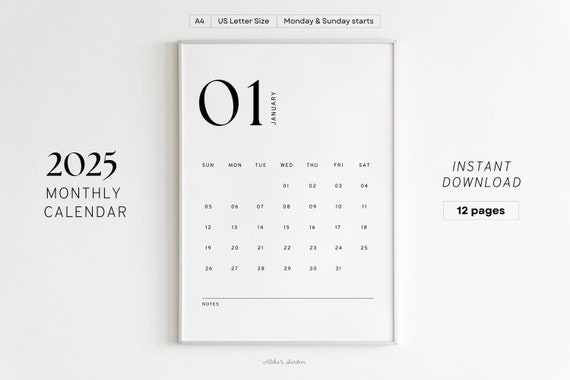 2013 2014 Monthly Calendar Template Printable 2025 Monthly Calendar