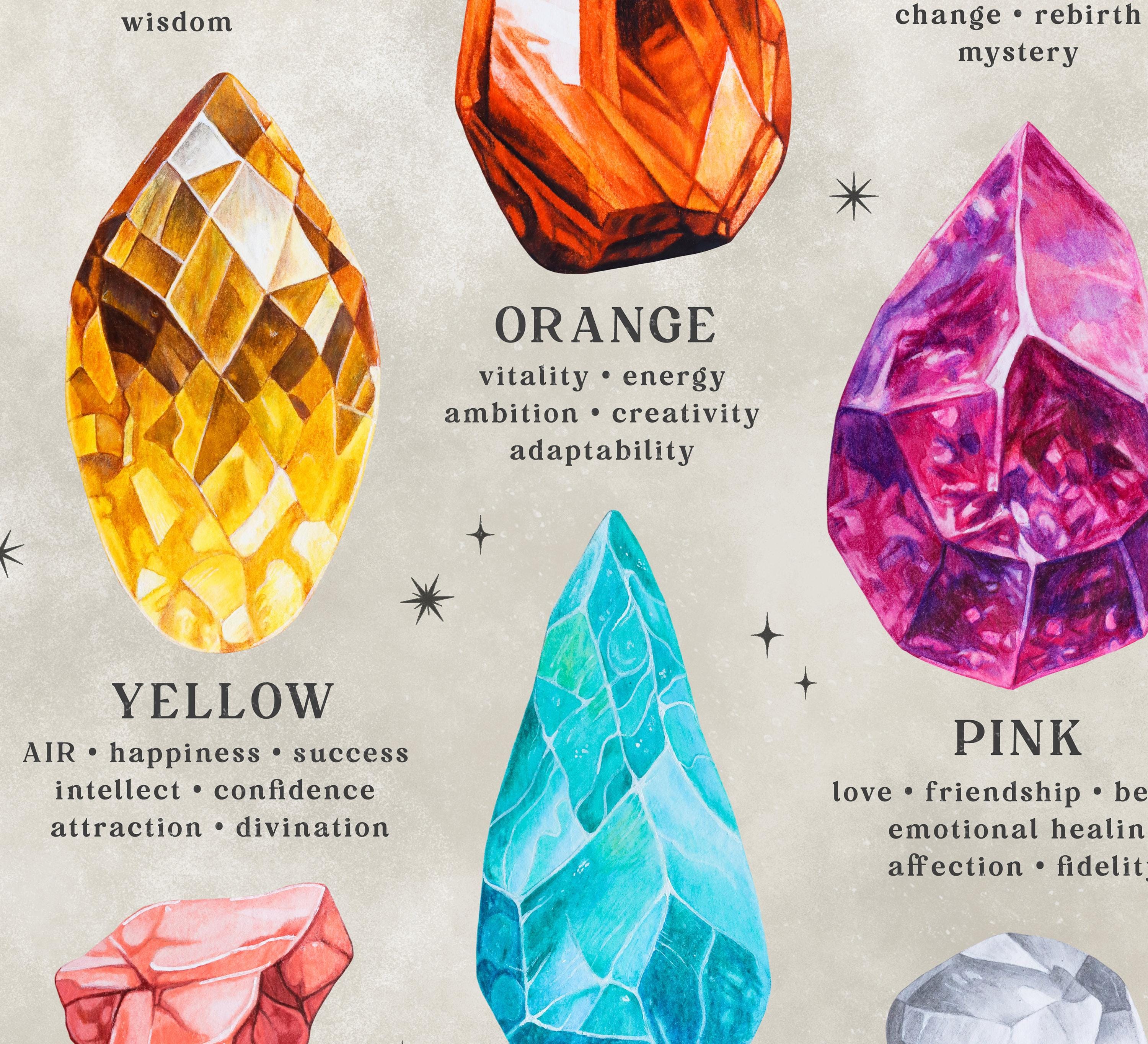 2025 Crystal Moon Calendar, Printable Colour Correspondence & Lunar ...