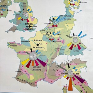 Vintage School Map Agriculture in the EEC / Industrial Economy in the ...