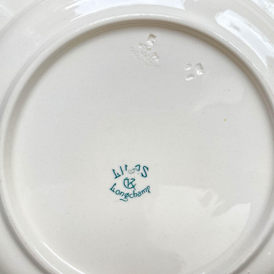 Antique Round Dish From Terre De Fer "lilas" – Longchamp 19th Century ...