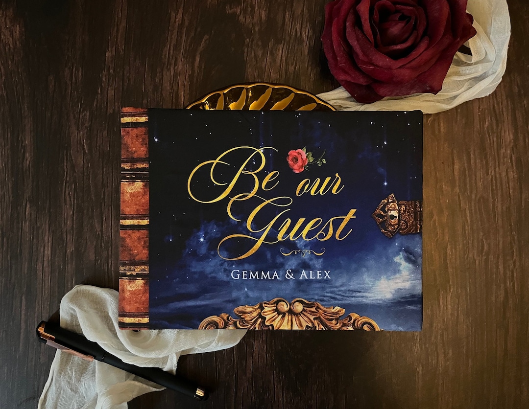 Beauty and the Beast Guest Book, Fairytale Guest Book, Quinceanera ...