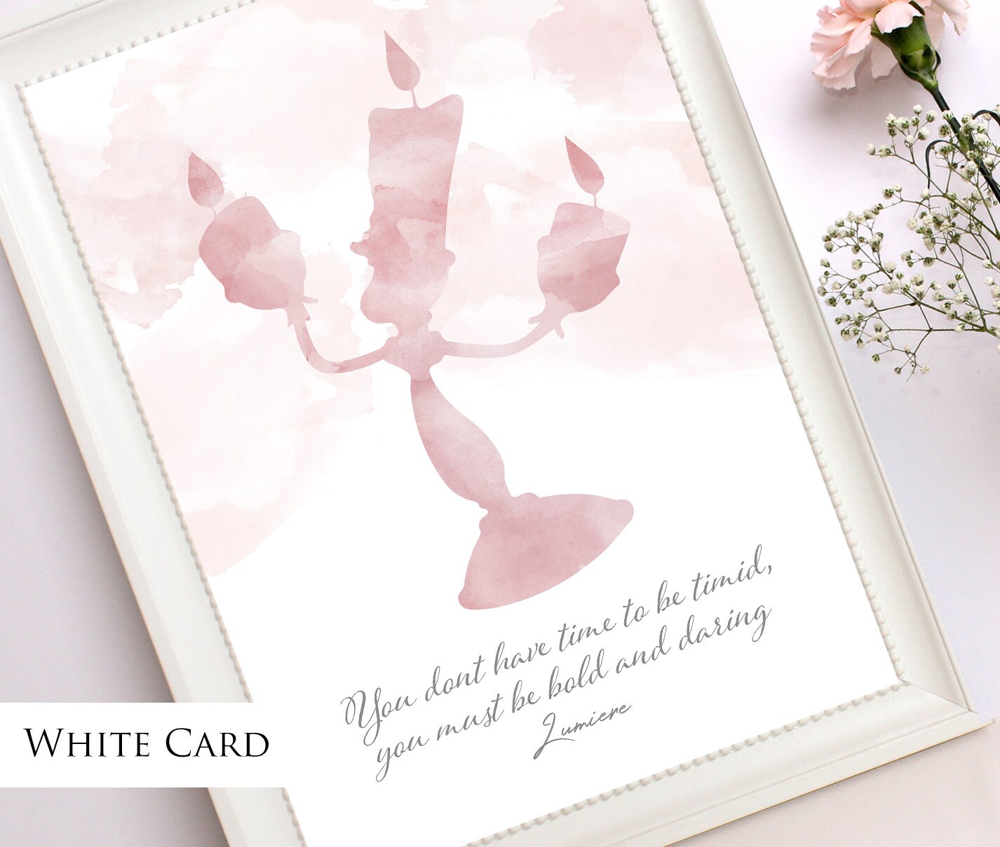 Beauty and the Beast Print Disney Wall Art Lumiere Quote | Etsy