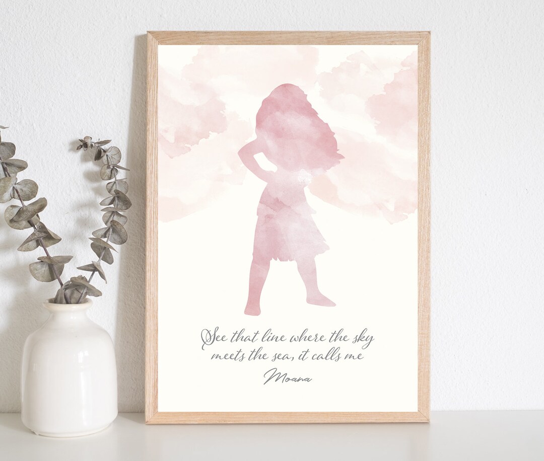Disney Wall Print, Moana Wall Art, Disney Quote, It Calls Me, Positive ...