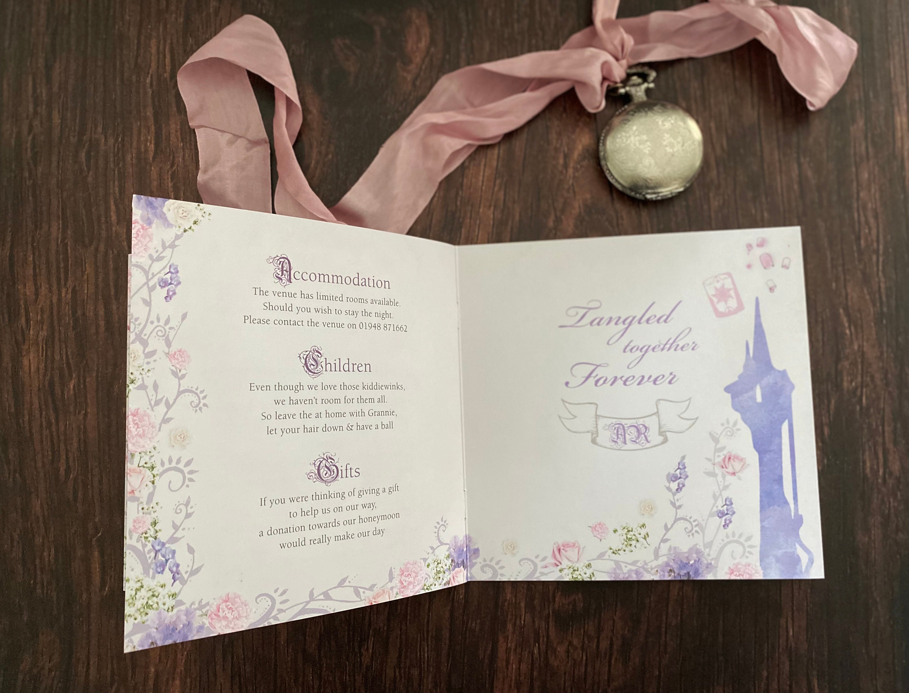 Tangled Wedding Invitation Disney Wedding Invitation | Etsy