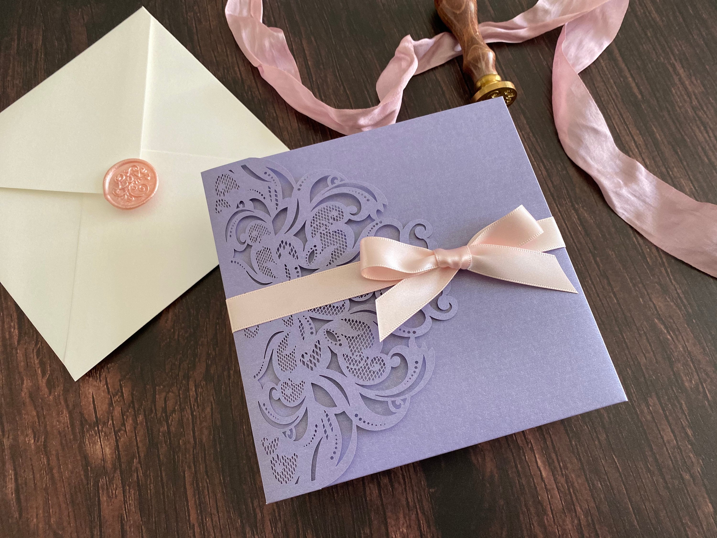 Tangled Wedding Invitation, Disney Wedding Invitation, Lilac Laser ...
