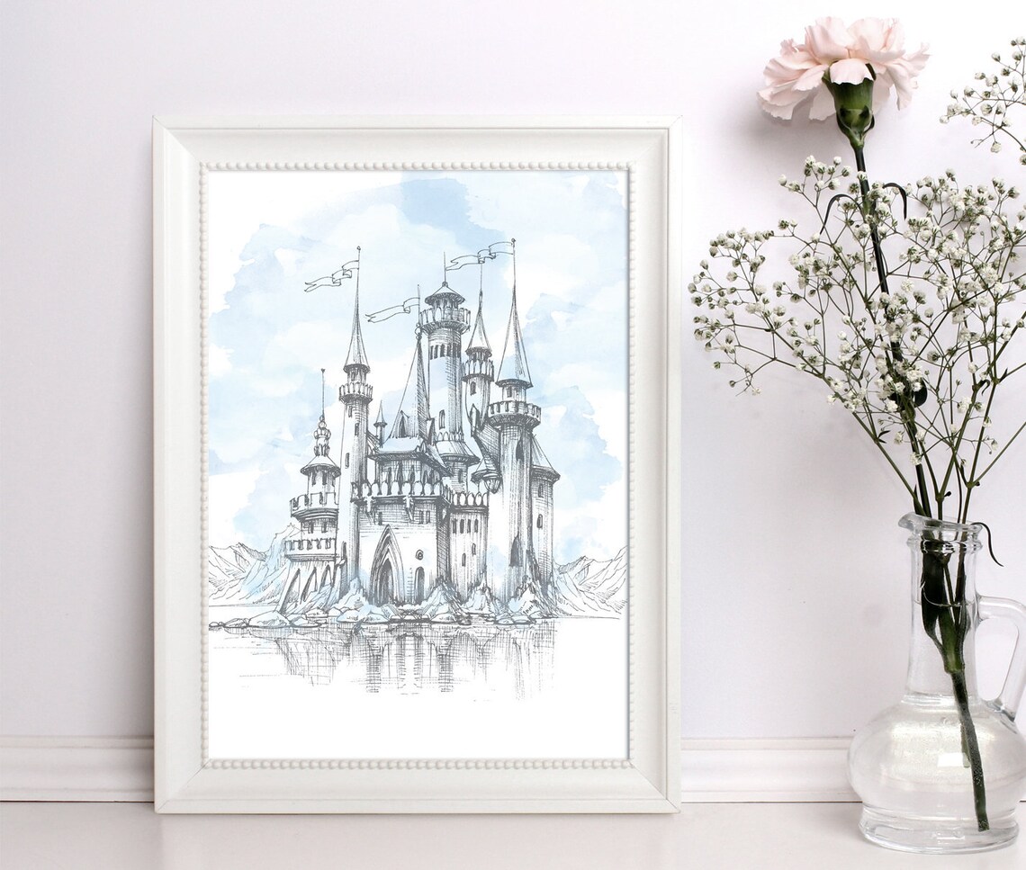 Disney Castle Wall Print Frozen Castle Home Wall Art - Etsy
