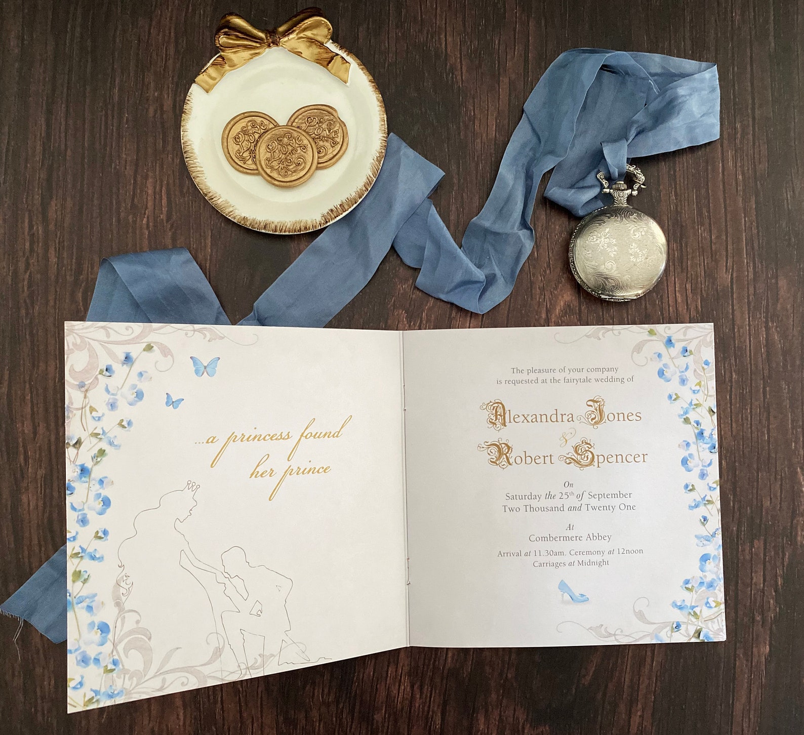 Cinderella Wedding Invitation Disney Invitation Fairytale - Etsy