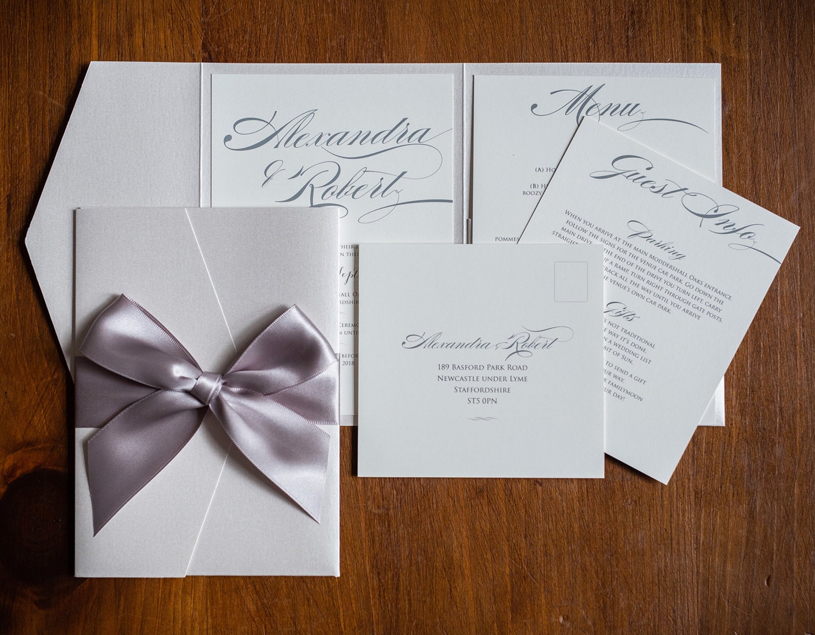 Grey Wedding Invitation Elegant Wedding Invitation Grey - Etsy UK