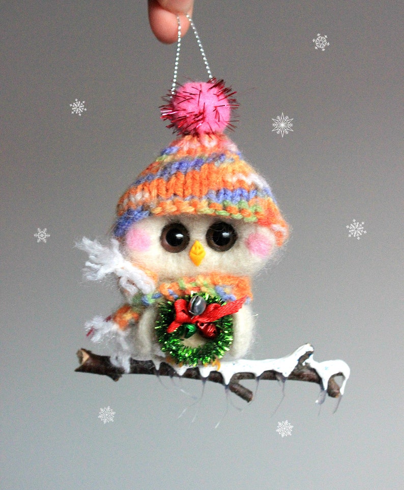 Cute Owl Christmas Ornament - Etsy