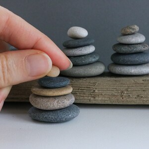 Tiny Stacking Stones - Miniature Pebble Cairn - Zen Balance - Stackable ...