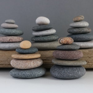 Tiny Stacking Stones - Miniature Pebble Cairn - Zen Balance - Stackable ...