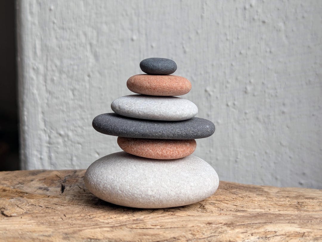 Desktop Zen Garden Stone Cairn - Meditation Altar - Zen Balance ...
