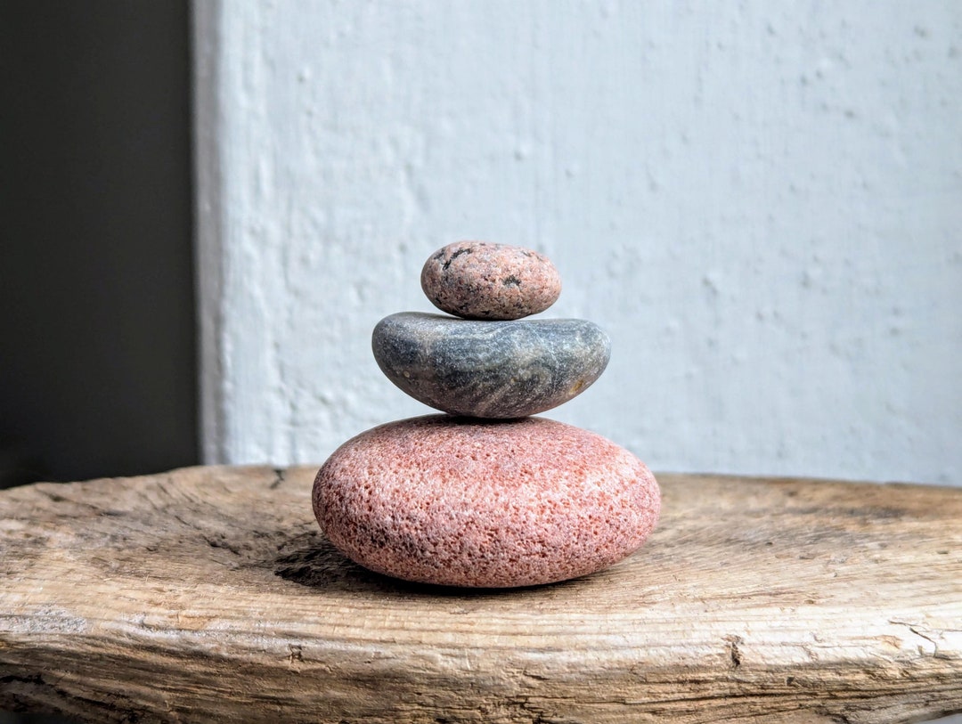 Desktop Zen Garden Stones - Small Spiritual Gift - Stacking Sea Stone ...