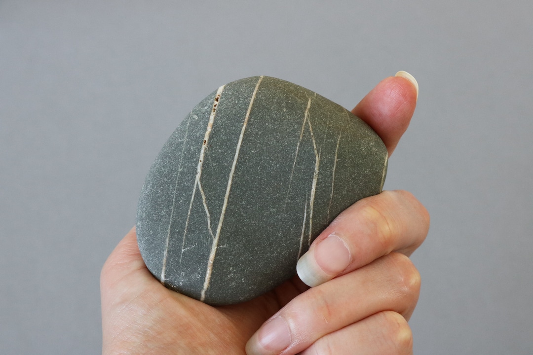 Wishing Stone Natural Banded Zen Stone Rare Wish Rock From - Etsy