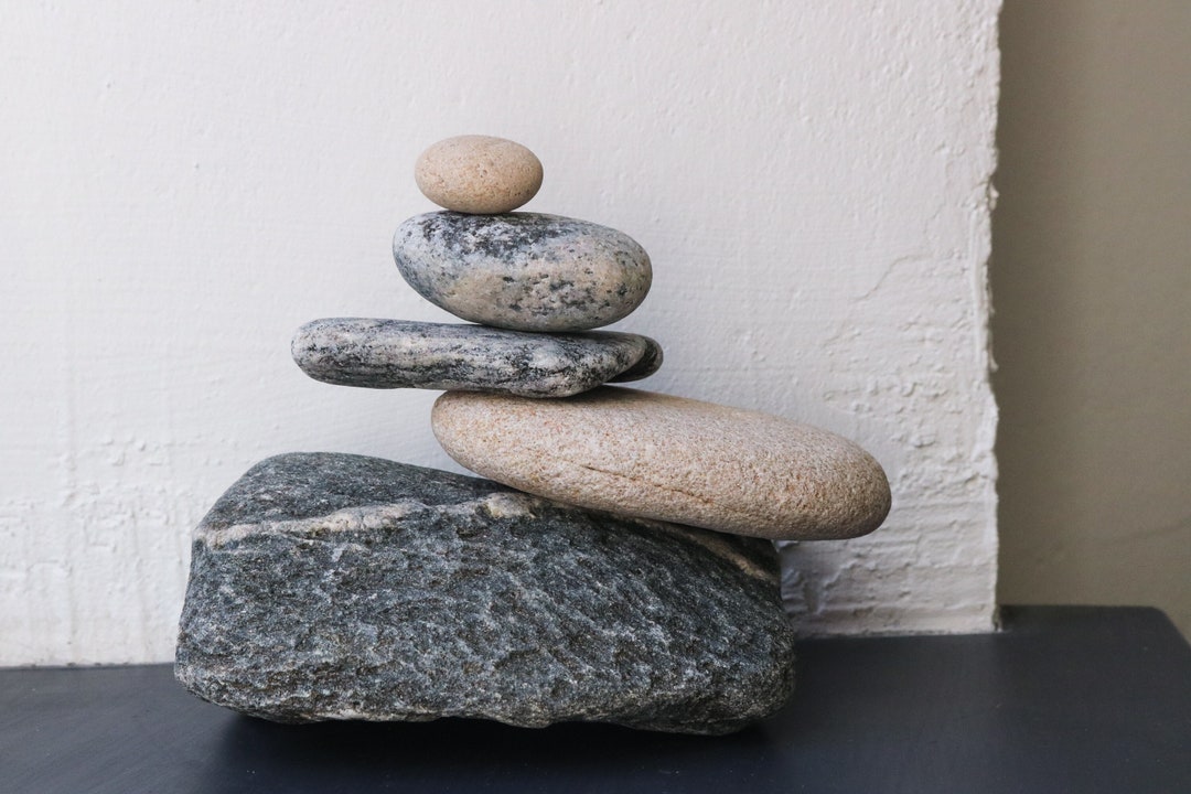 Balance Meditation Rocks Japandi Art Cairn Large Zen Garden Stones ...
