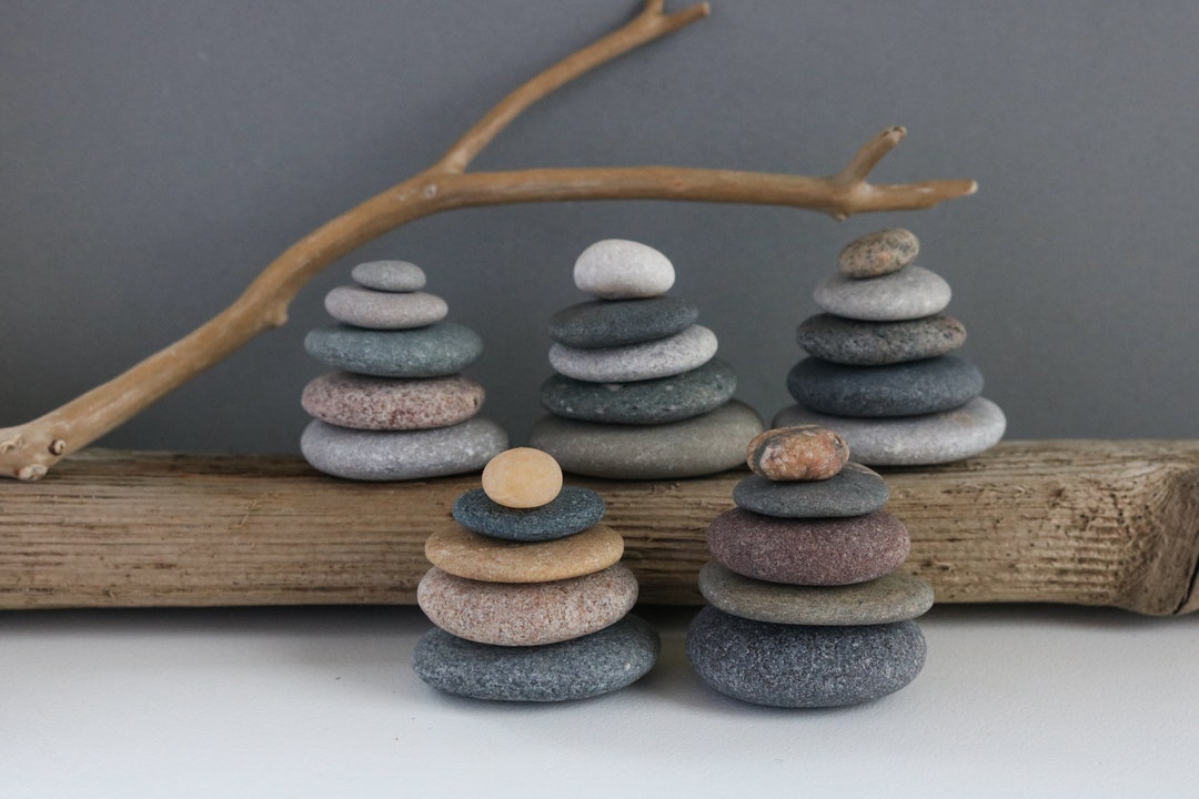 Tiny Stacking Stones - Miniature Pebble Cairn - Zen Balance - Stackable ...