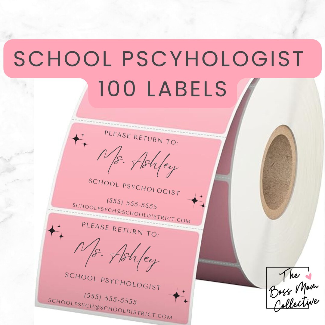 School Psychologist Labels | Custom Psych Sticker | Please Sign ...
