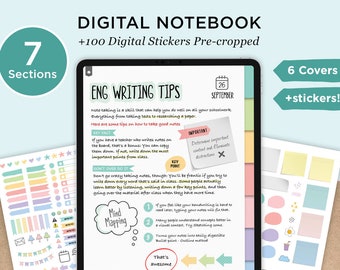 Digital Notebook Goodnotes Notability Digital Stickers Included iPad ...