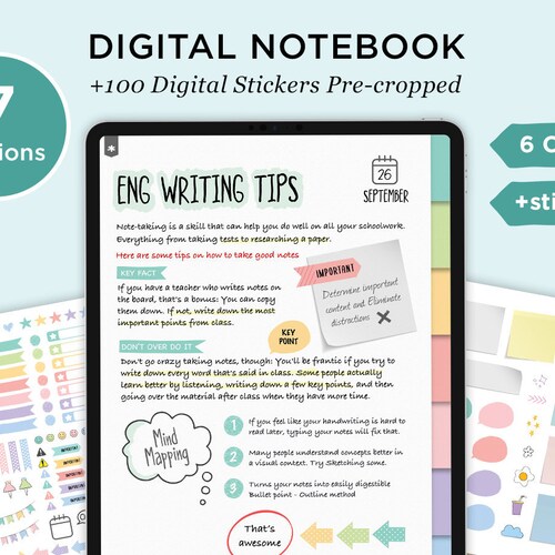 Digital Notebook Goodnotes Notability Digital Stickers - Etsy