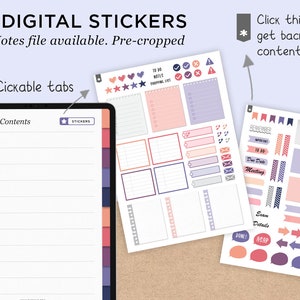 Digital Notebook Goodnotes Notability Digital Stickers Included iPad ...