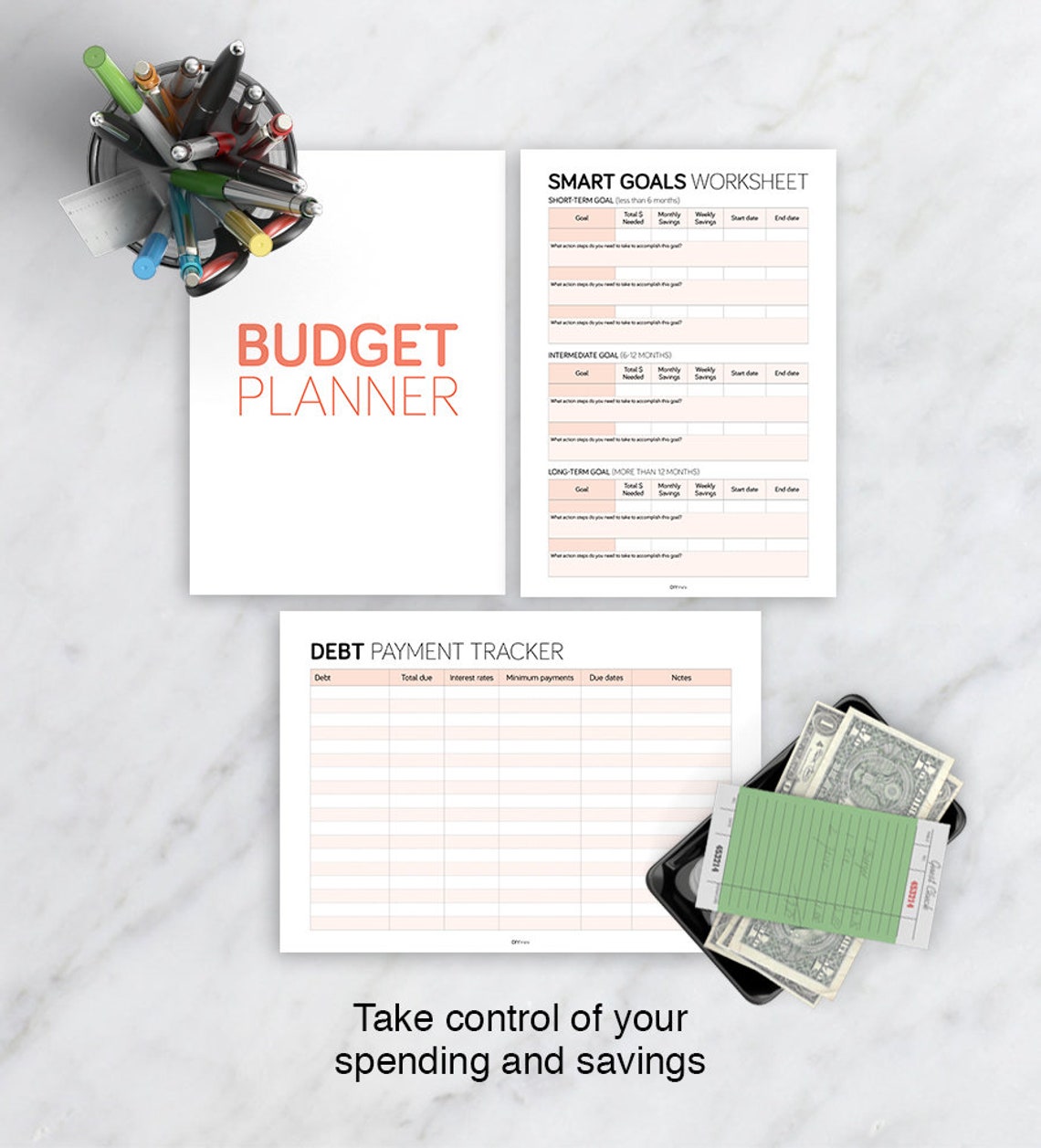 Budget Planner | Interactive | Fillable PDF | Printable | Organiser - Etsy