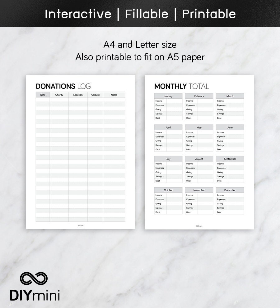 Budget Planner Interactive Fillable PDF Printable - Etsy