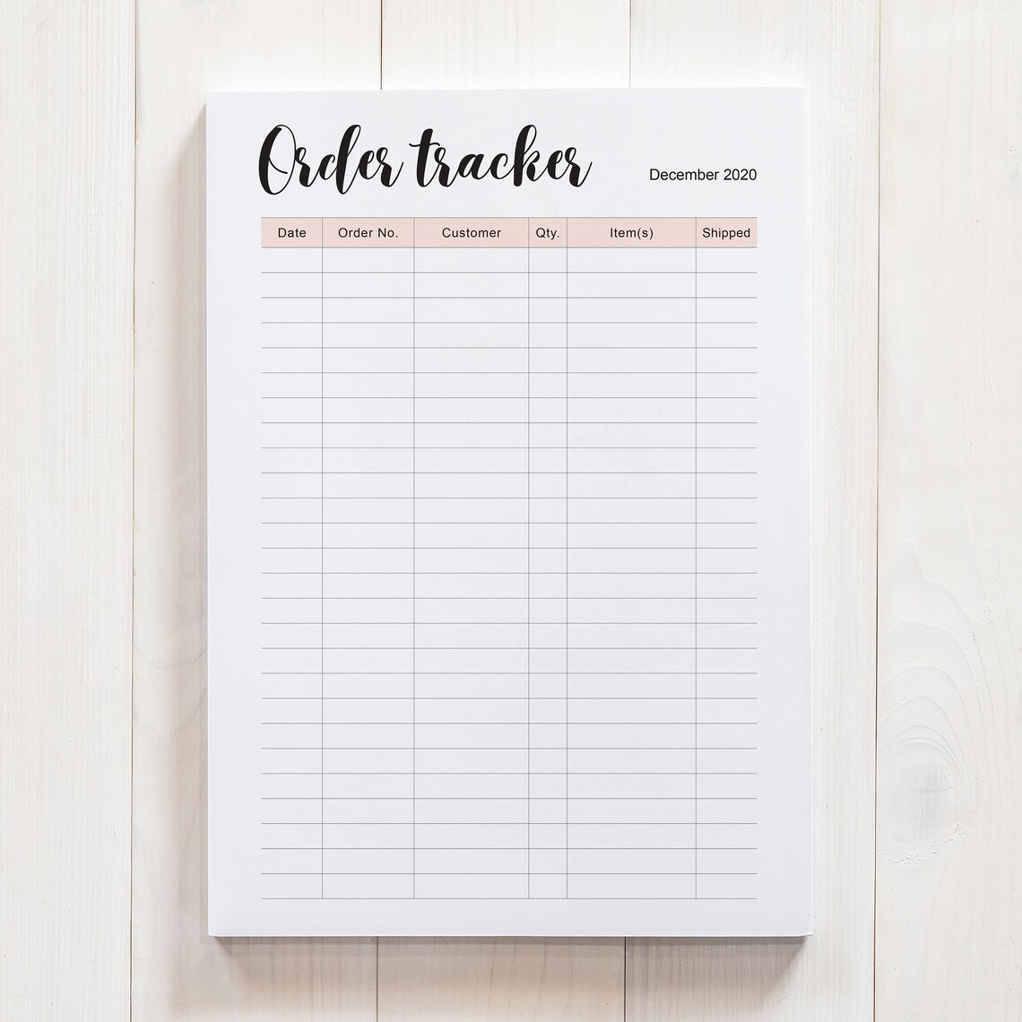 Order Tracker Editable Fillable PDF Template Printable | Etsy