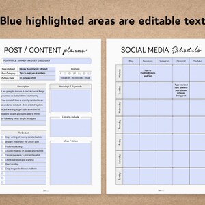 Editable Post and Content Planner | Blog Post | Social Media | Content ...