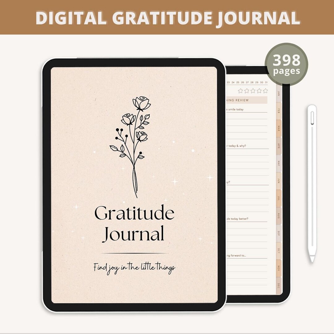 Digital Gratitude Journal | Daily Gratitude Journal for Ipad, Goodnotes ...