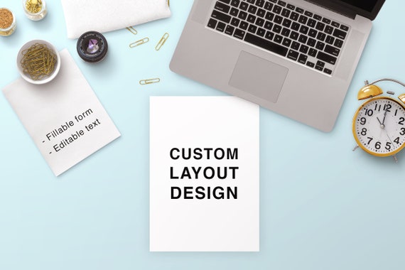 Custom Design Fillable Form Printable PDF | Etsy