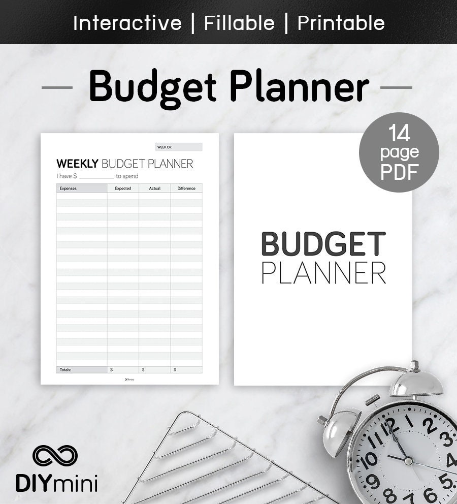 Budget Planner Interactive Fillable PDF Printable - Etsy