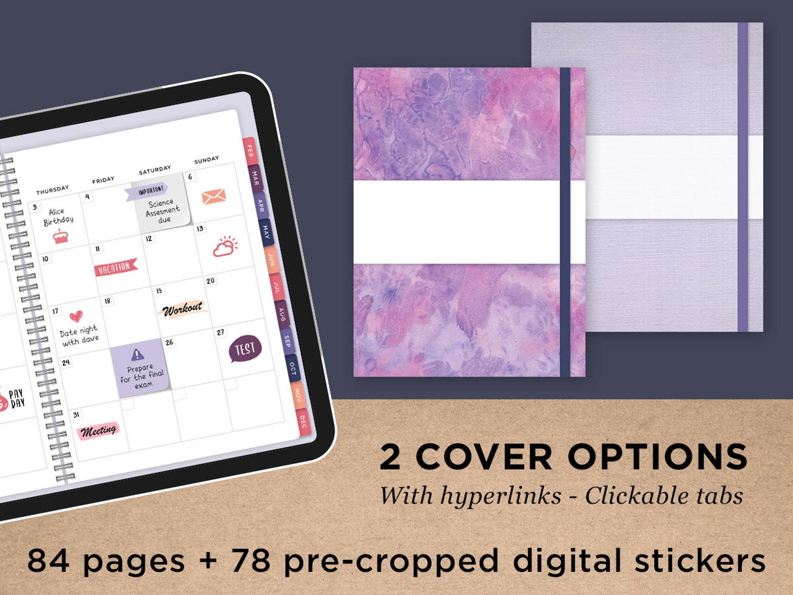 Digital Planner, iPad Planner, Goodnotes Planner, Purple Theme Digital ...