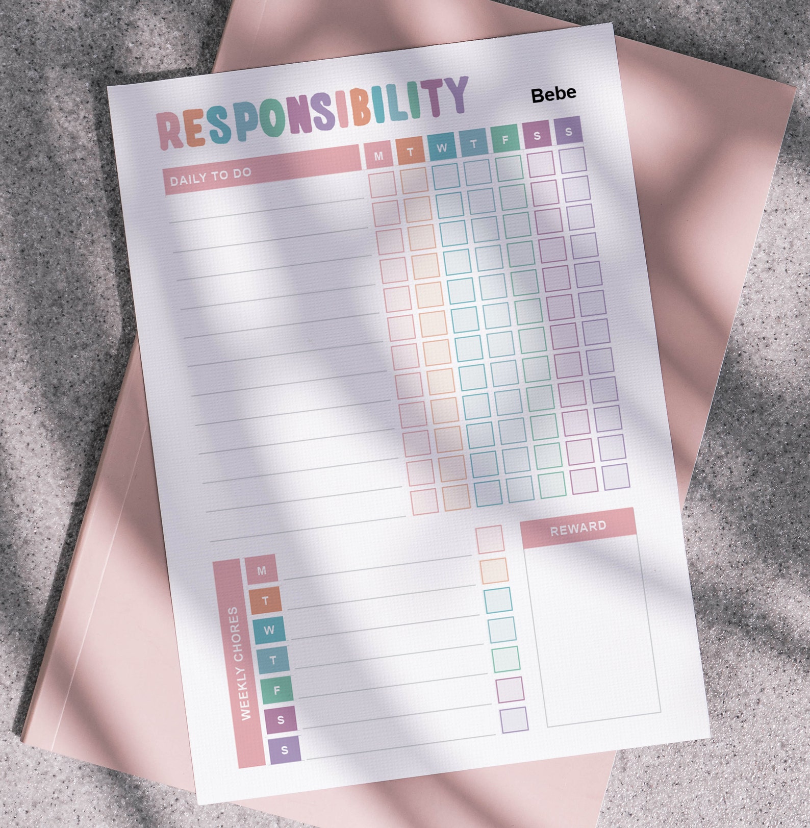 To Do List Kid Checklist Editable to Do Chart Daily - Etsy