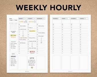 Fillable PDF Daily Planner Productivity Planner Schedule | Etsy