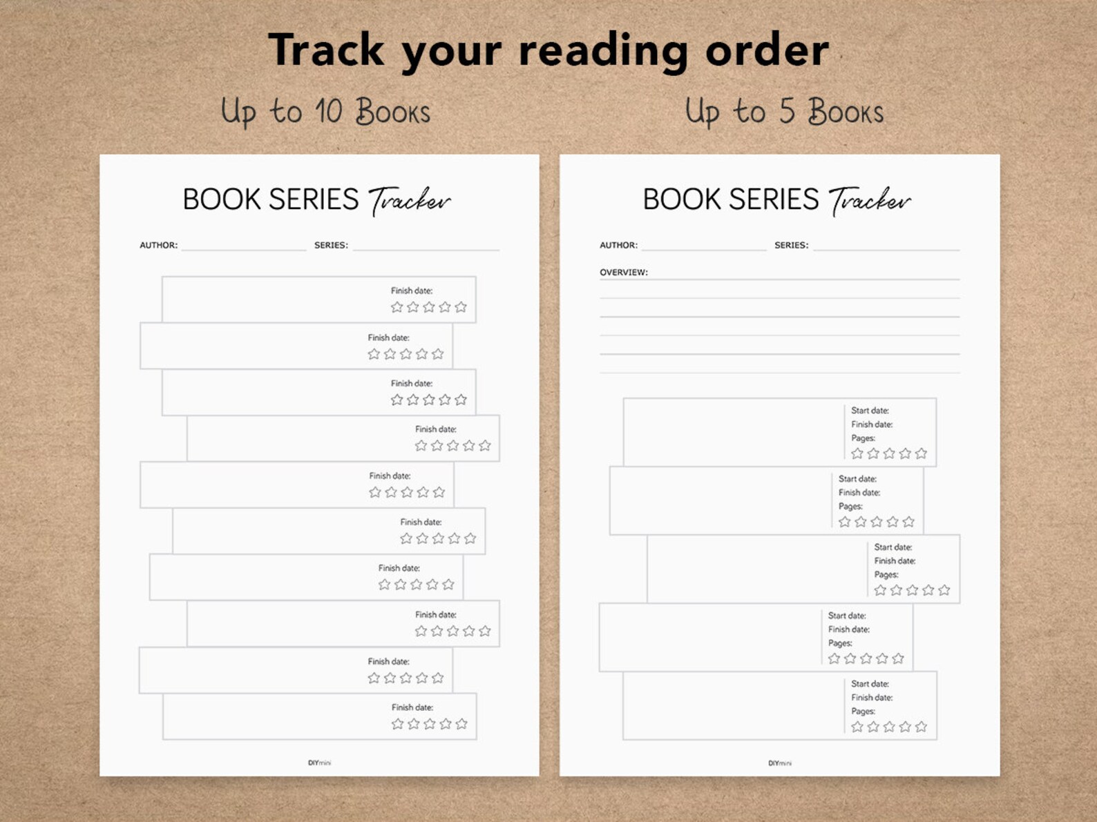 Book Series Tracker Reading Order Book Planner Printable - Etsy