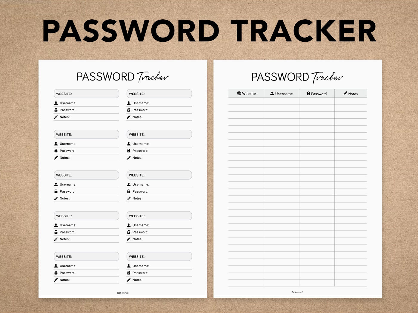 Calendars & Planners Password Keeper Editable Fillable Password Tracker ... Calendars & Planners Password Keeper Editable Fillable Password Tracker ...