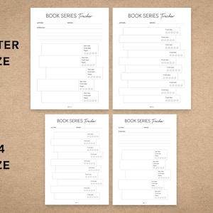 Book Series Tracker | Reading Order | Book Planner | Printable ...