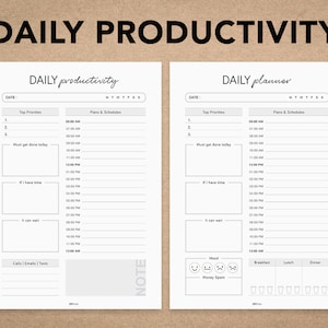 Weekly Hourly Productivity Planner Printable Daily Schedule Planner ...