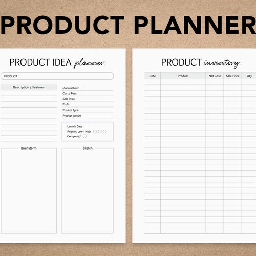 Fillable Product Planner Inventory List Business Planner | Etsy