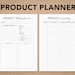 Fillable Product Planner Inventory List Business Planner | Etsy