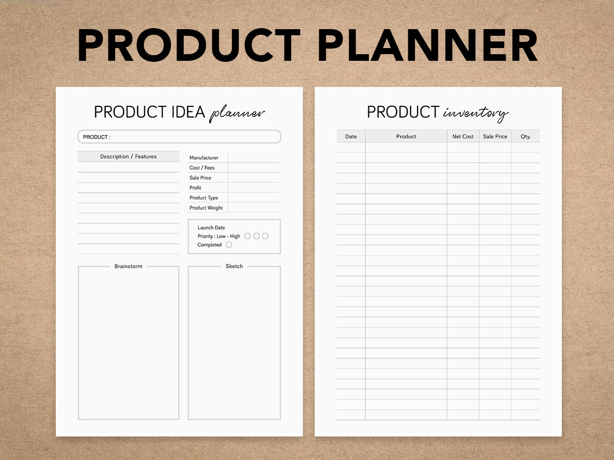 Fillable Product Planner Inventory List Business Planner - Etsy